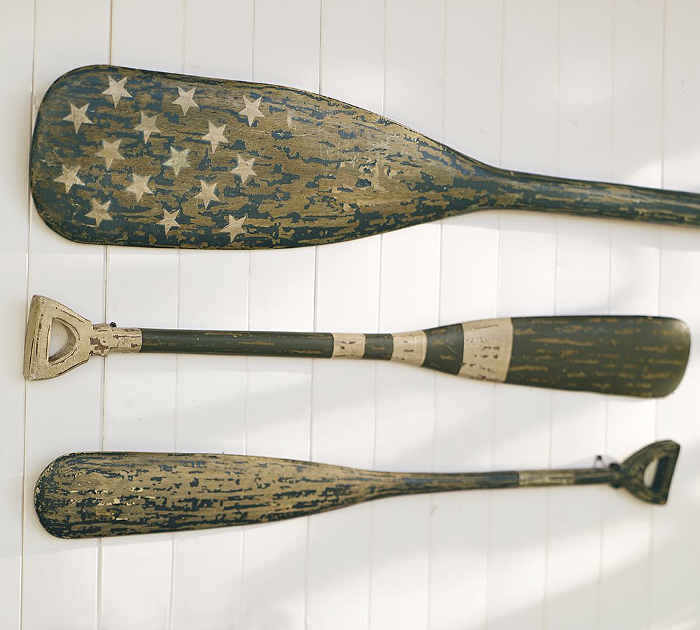 Hanging Wooden Oars - Set of 3 | Wall Decor | Pottery Barn