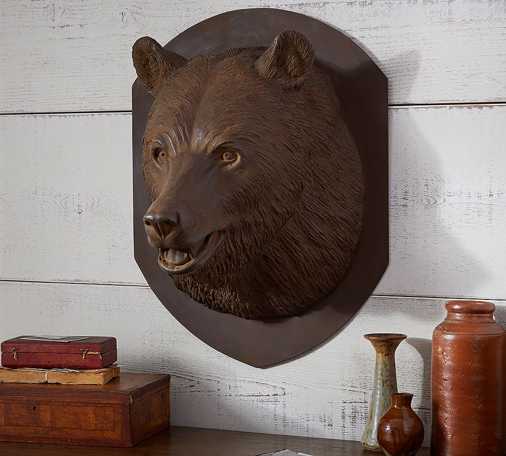 Sculpted Bear Head | Wall Decor | Pottery Barn