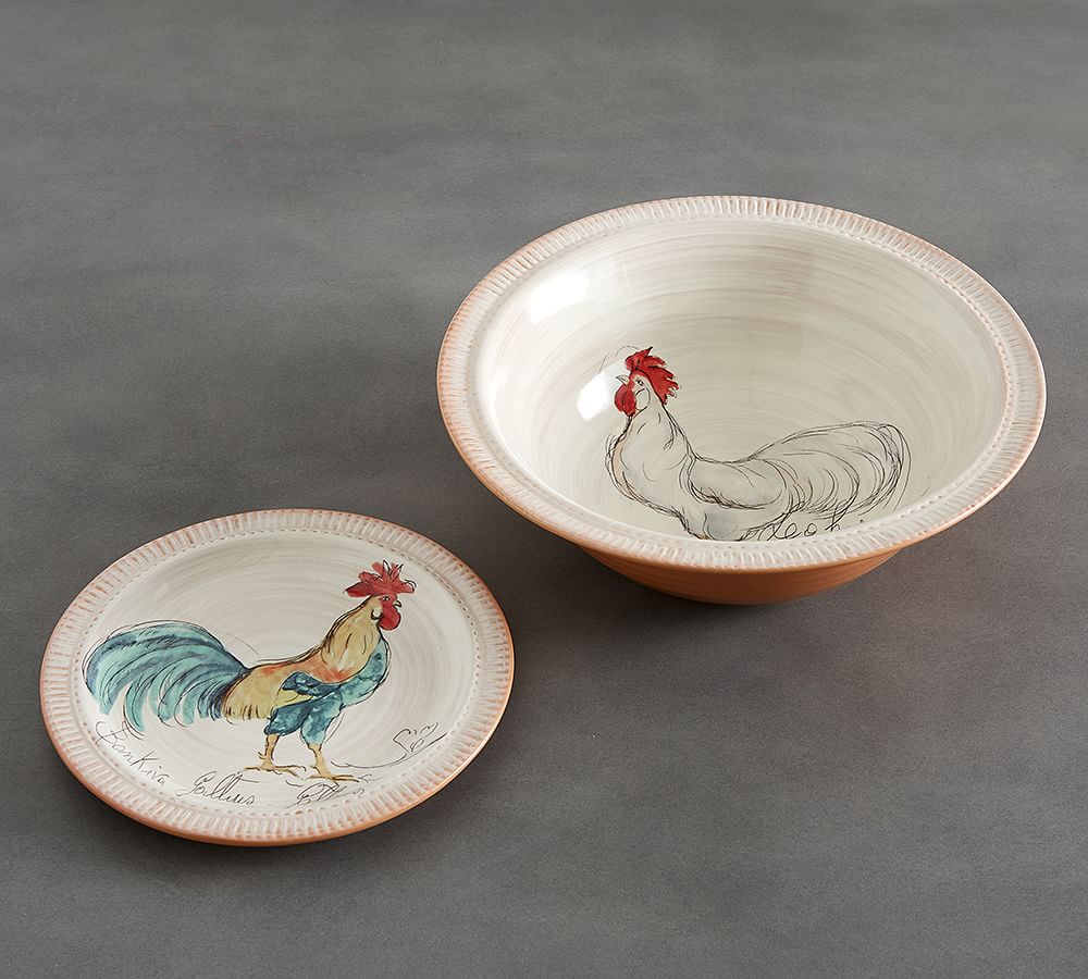 Rooster Serve Bowl | Pottery Barn