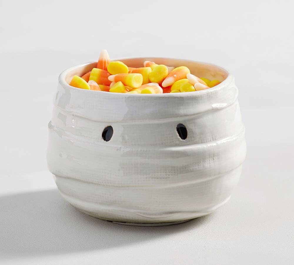 Halloween Figural Bowl - Mummy | Pottery Barn