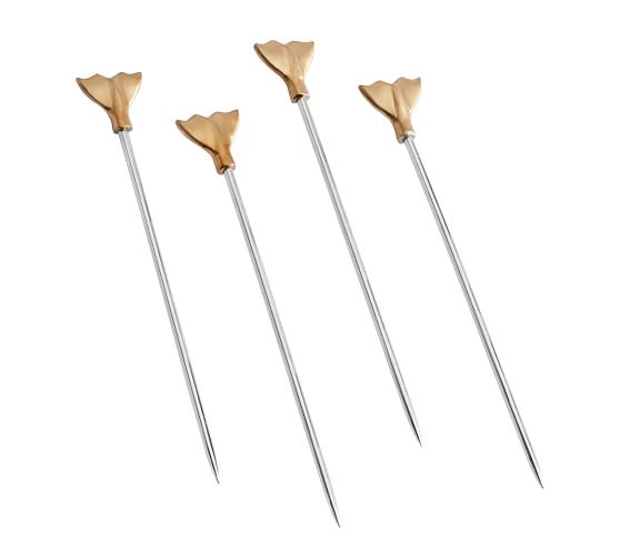 Whale Tale Drink Stirrers - Set of 4 | Bar Accessories | Pottery Barn