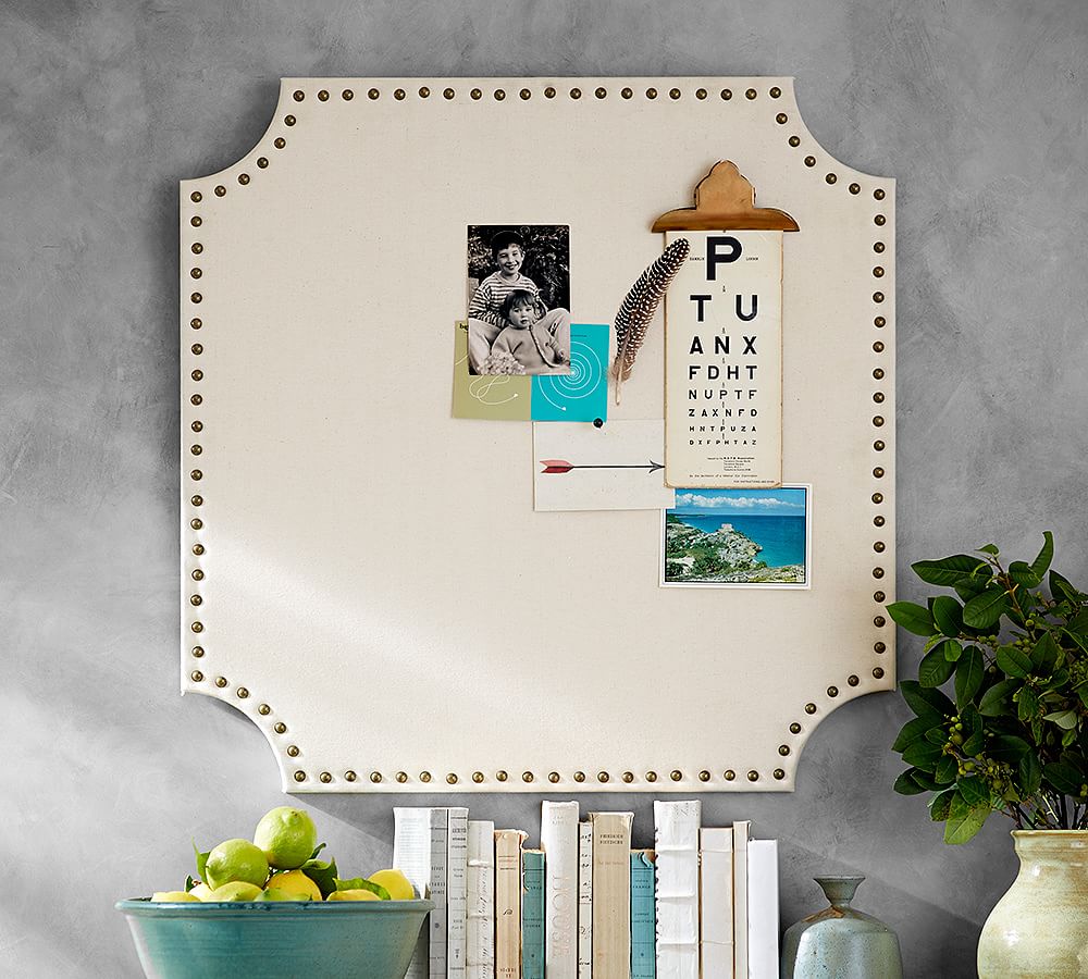 Shaped Denim & Nailhead Pinboards | Pottery Barn