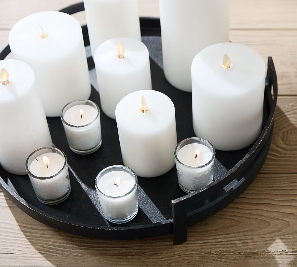 Barrett Cast Candle Decorative Tray | Pottery Barn
