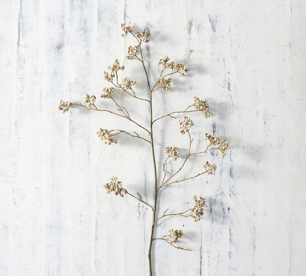 White Berry Branch | Artificial Flowers | Pottery Barn