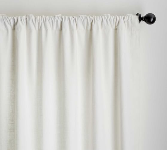 Open Box: Emery Linen/Cotton Rod Pocket Blackout Curtain | Pottery Barn