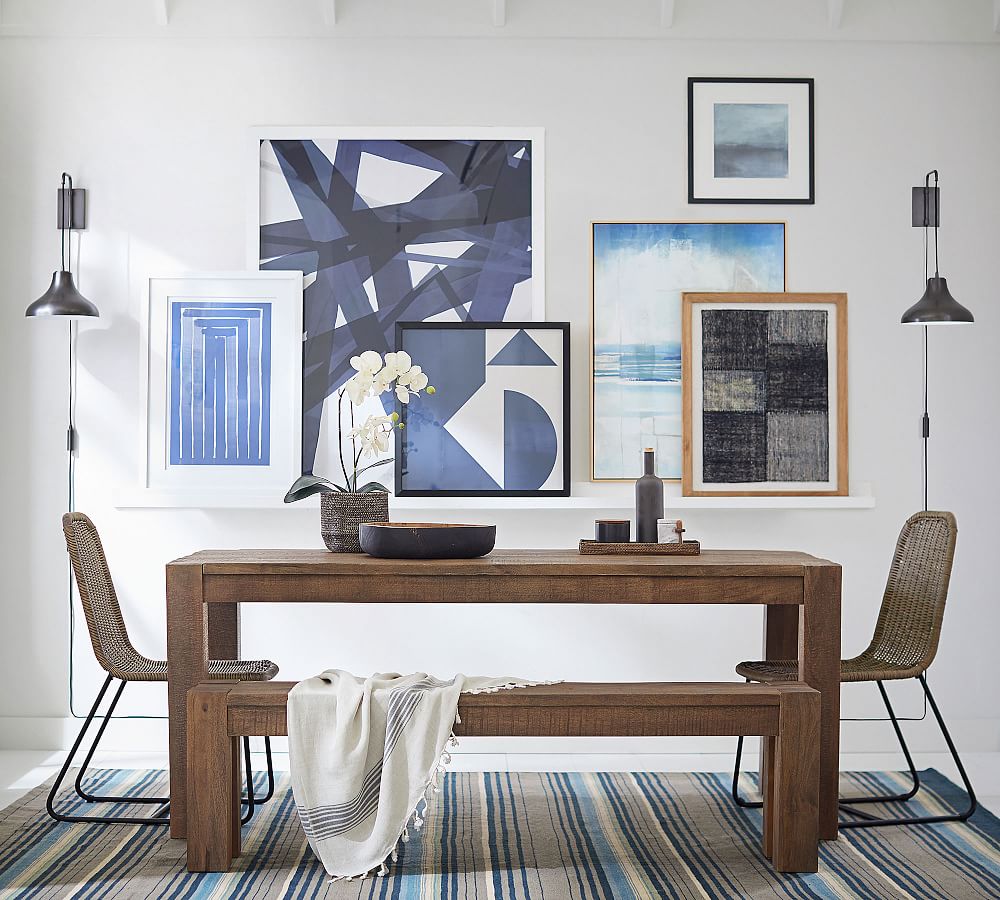 Indigo Matrix Framed Print | Pottery Barn