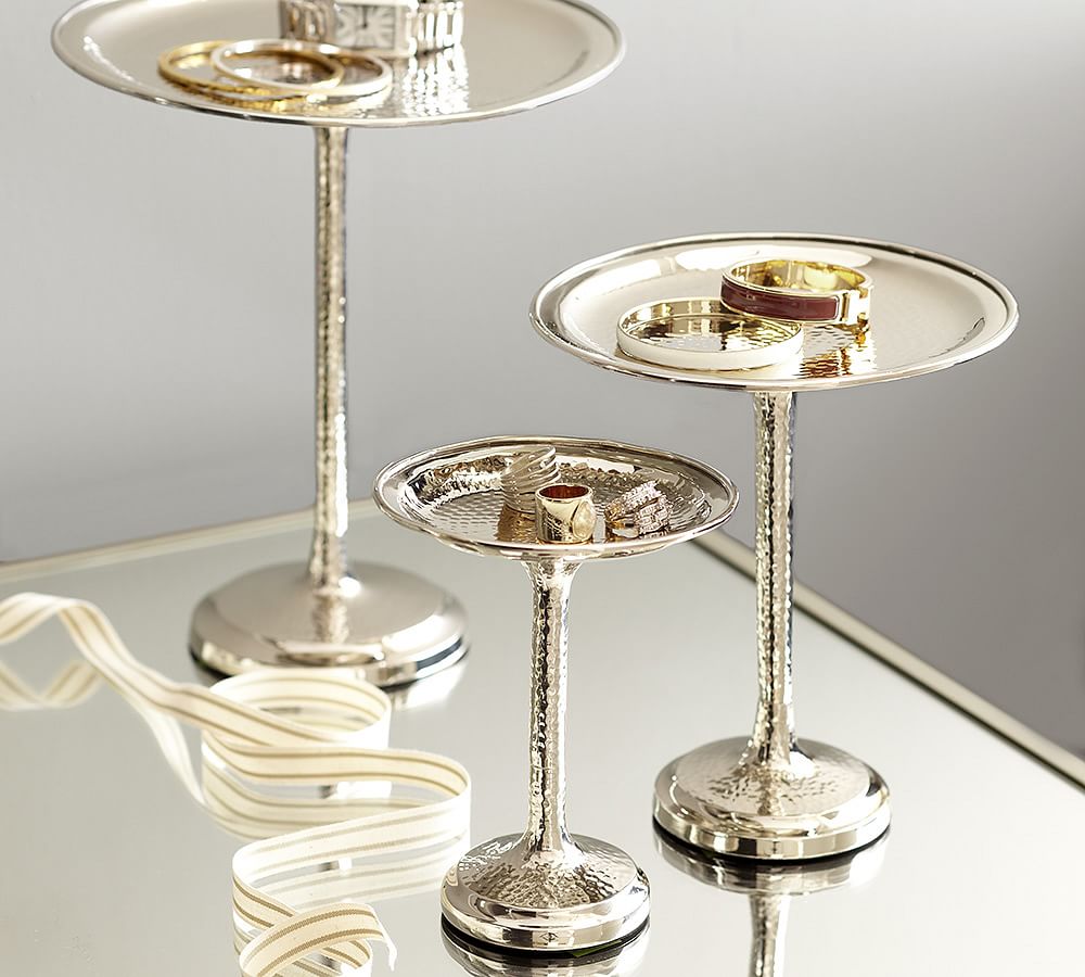Hammered Metal Jewelry Trays, Set of 3 | Pottery Barn