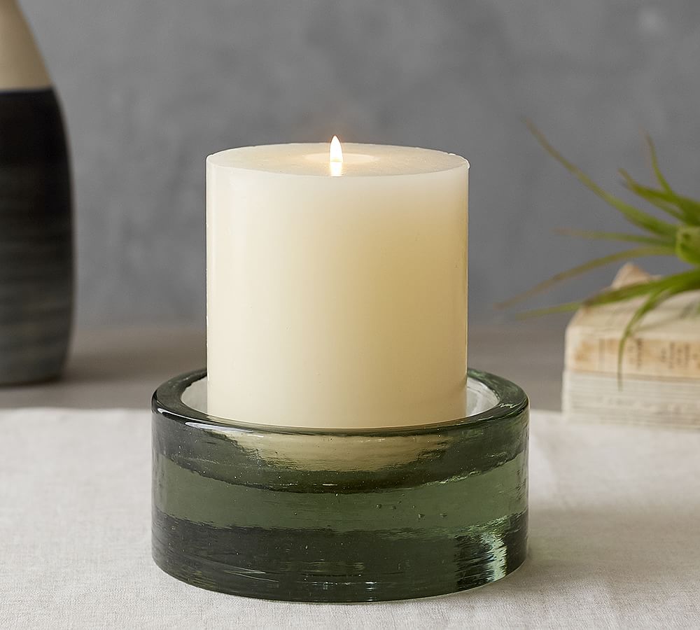 Reed Recycled Glass Pillar Plate | Pottery Barn