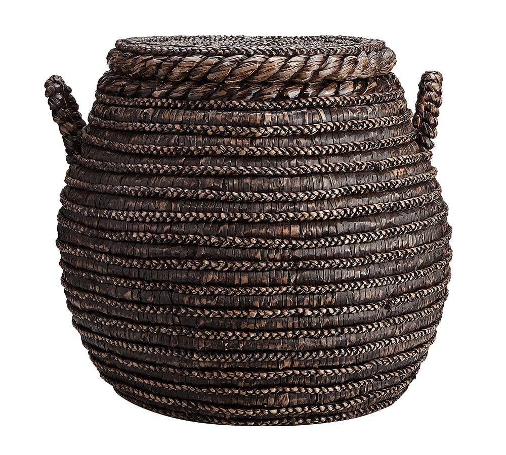 Lexine Round Lidded Basket | Pottery Barn