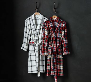 Declan Plaid Robe | Pottery Barn