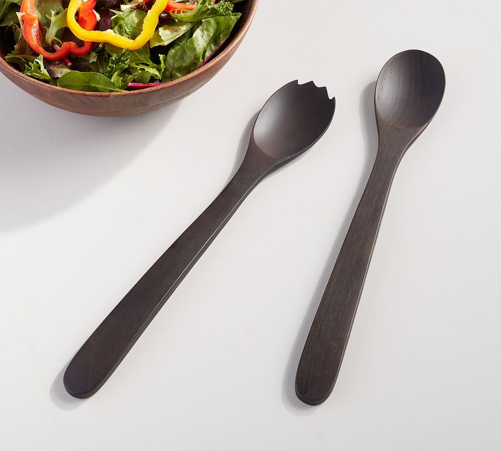 Oversized Teak Wood Serving Utensils | Pottery Barn