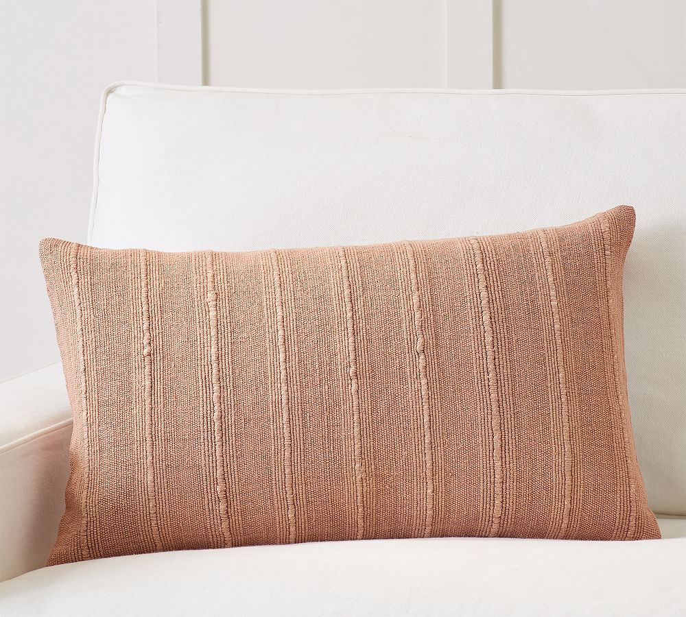 Relaxed Striped Lumbar Pillow | Pottery Barn