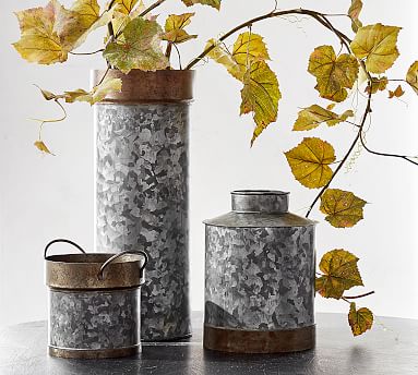 Galvanized Vases | Pottery Barn