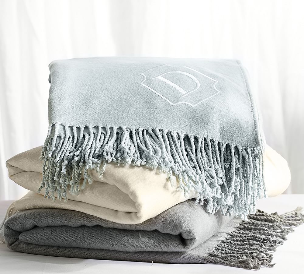 Monogrammable Oversized Throw Blanket | Pottery Barn