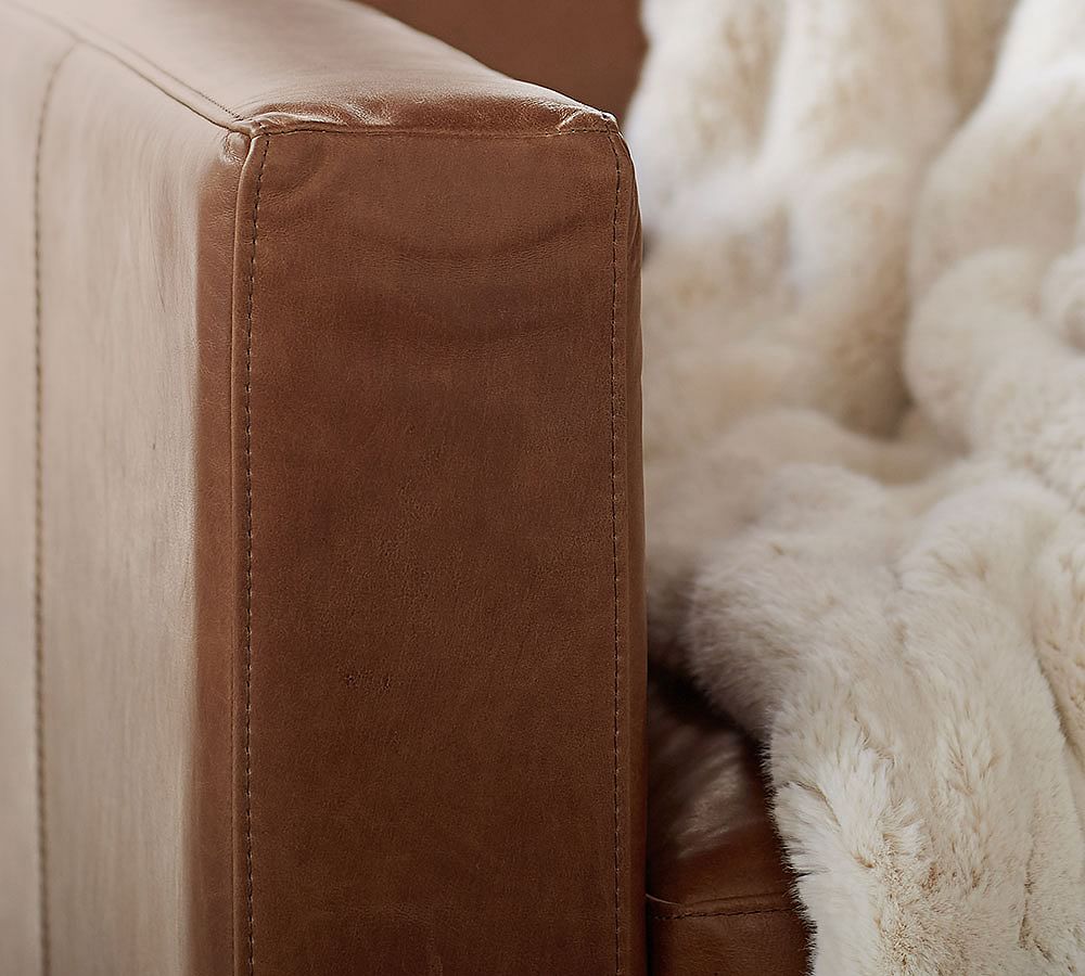 Jake Leather 3-Piece L-Sectional | Pottery Barn