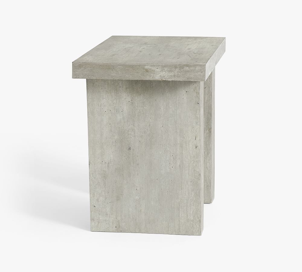 Vaccaro Rectangular Concrete End Table | Pottery Barn