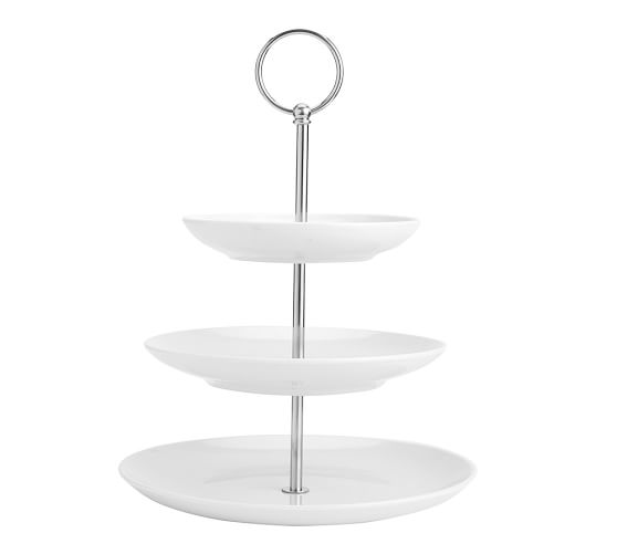 Great White Porcelain Tiered Stand | Pottery Barn