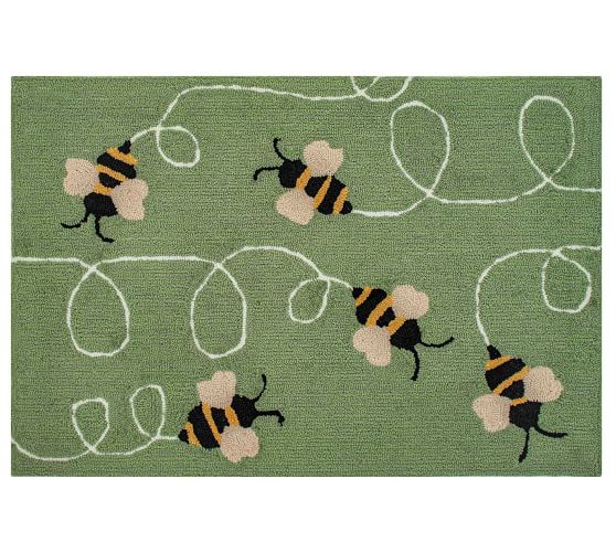 Bees Hand-Tufted Outdoor Rug | Pottery Barn