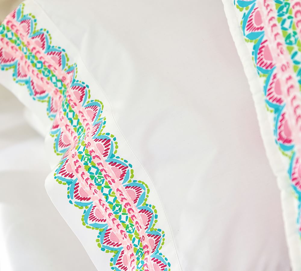 Lilly Pulitzer It's Impawsible Geo Border Print Pillowcases - Set of 2 ...
