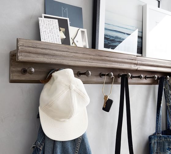Shelf Ledge with Hooks | Pottery Barn