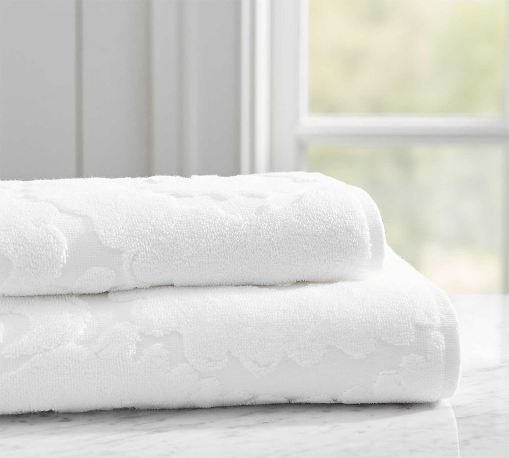 Loraya Sculpted Suzani Decorative Bath Towel | Pottery Barn