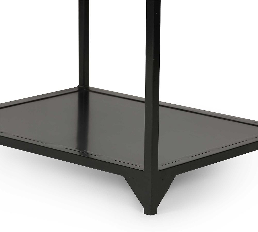 Harmon Metal Open Bookcase with Drawers | Pottery Barn