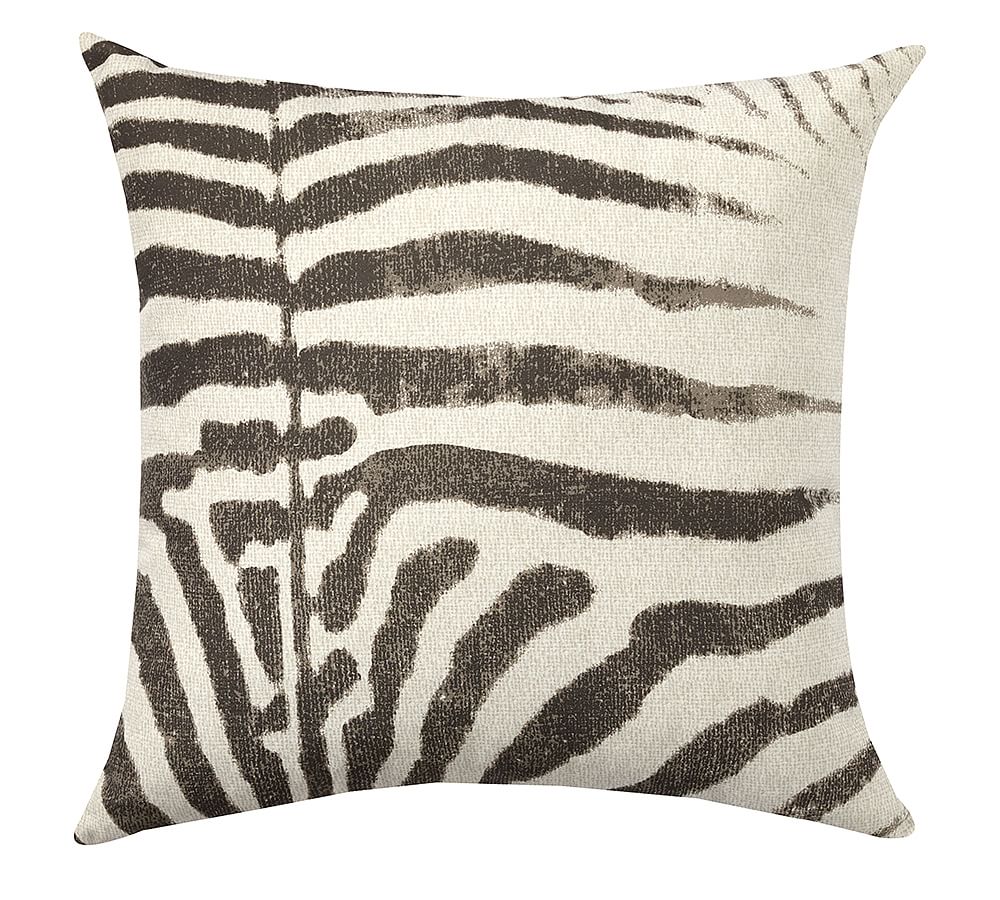 Zebra Print Outdoor Throw Pillow | Pottery Barn