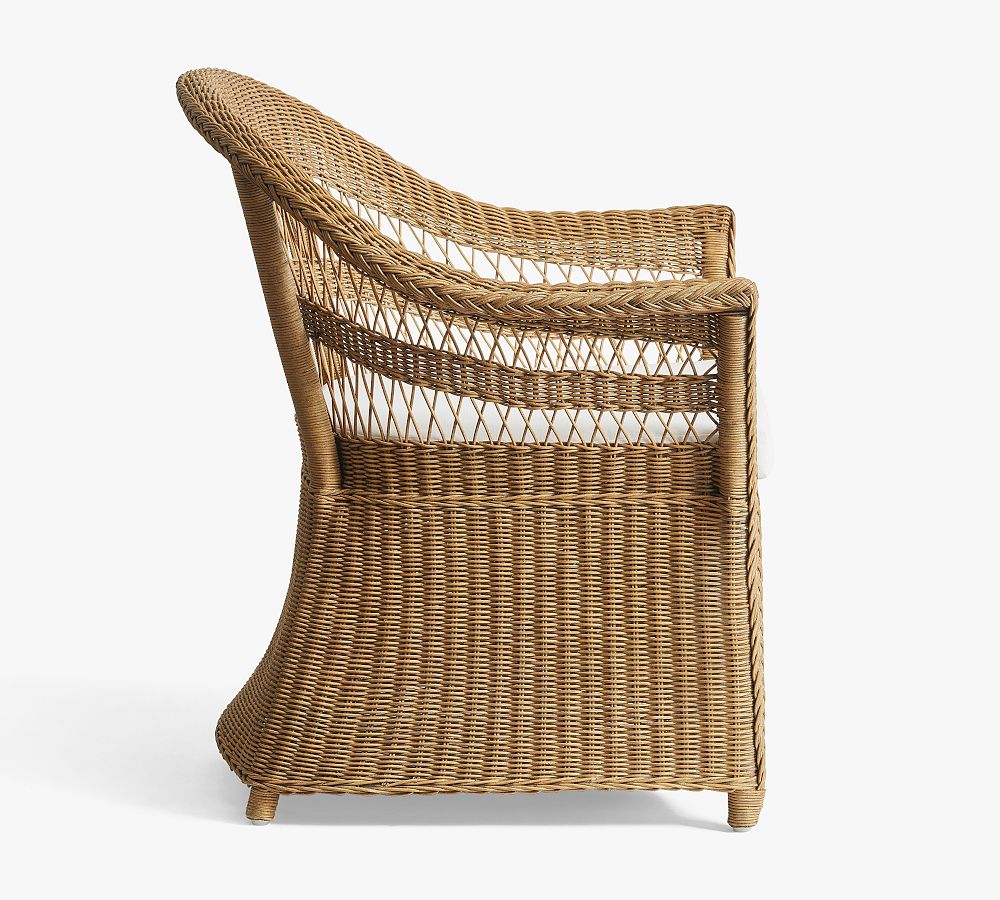 Bellevue Rattan Dining Armchair | Pottery Barn