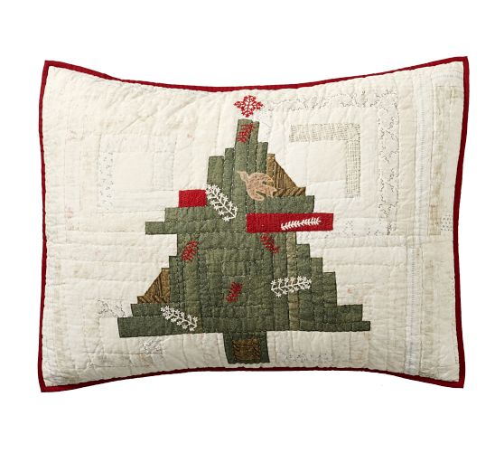 Arden Tree Handcrafted Applique Quilted Sham | Pottery Barn