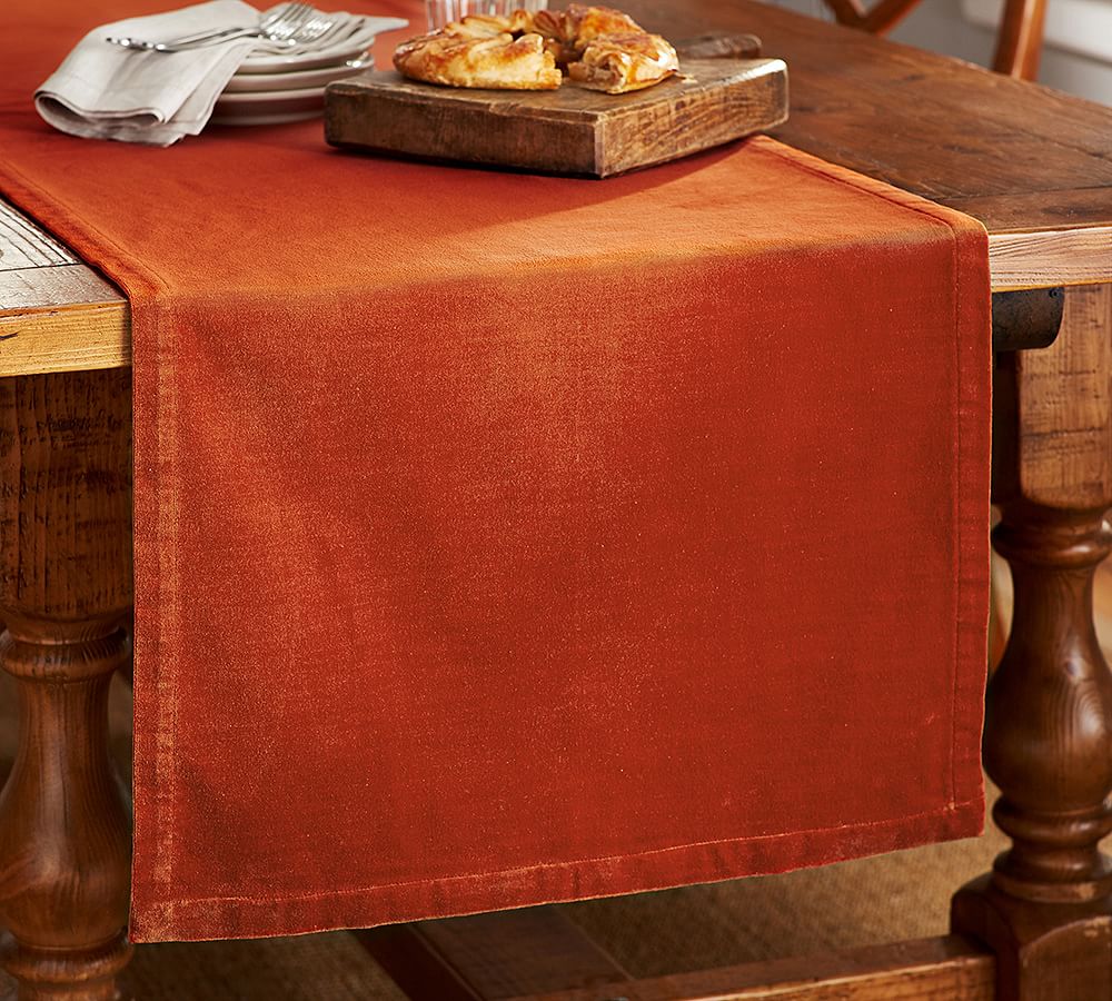 Wide Velvet Table Runner | Pottery Barn