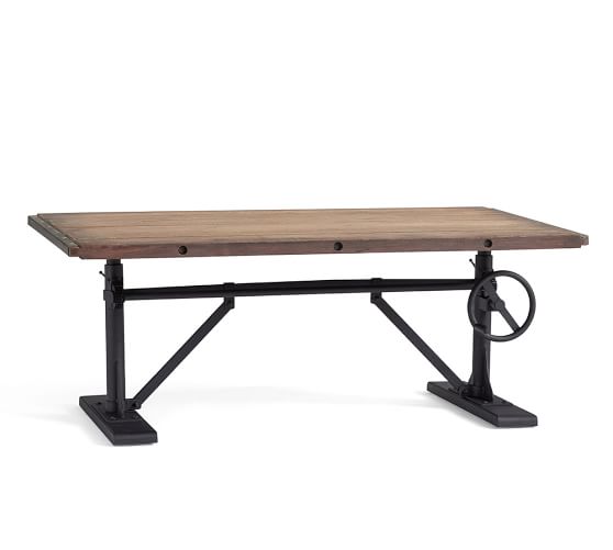 Pittsburgh Rectangular Crank Coffee Table | Pottery Barn