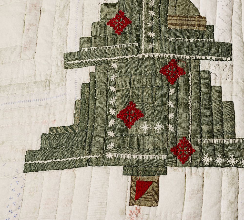 Arden Tree Handcrafted Applique Quilt | Pottery Barn