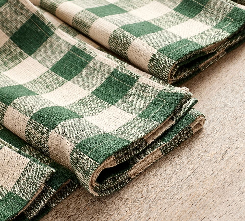 Dalton Check Cotton/Linen Napkins - Set of 4 | Pottery Barn