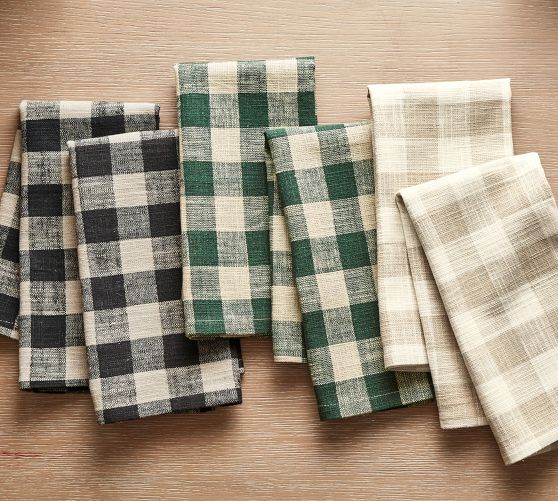 Dalton Check Cotton/Linen Napkins - Set of 4 | Pottery Barn
