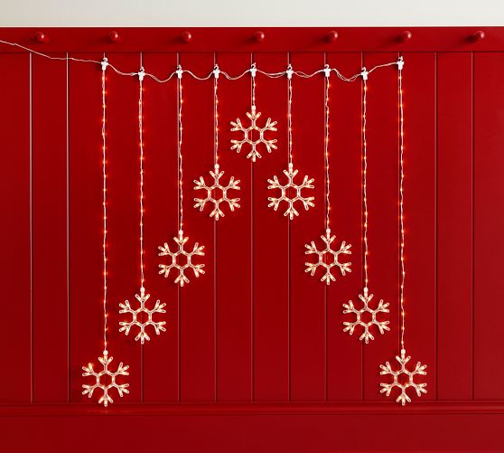 Snowflake Curtain Rain Lights | Pottery Barn