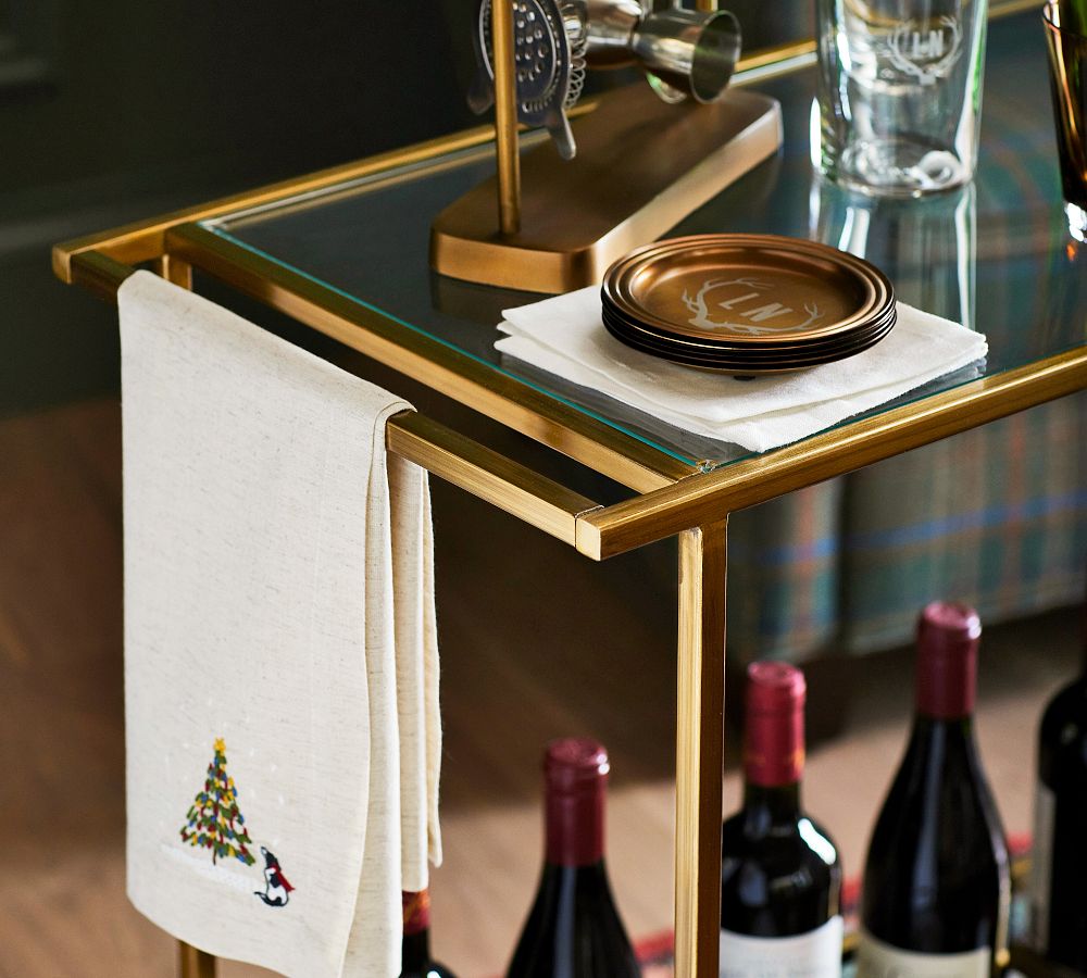 Delaney Marble Bar Cart | Pottery Barn