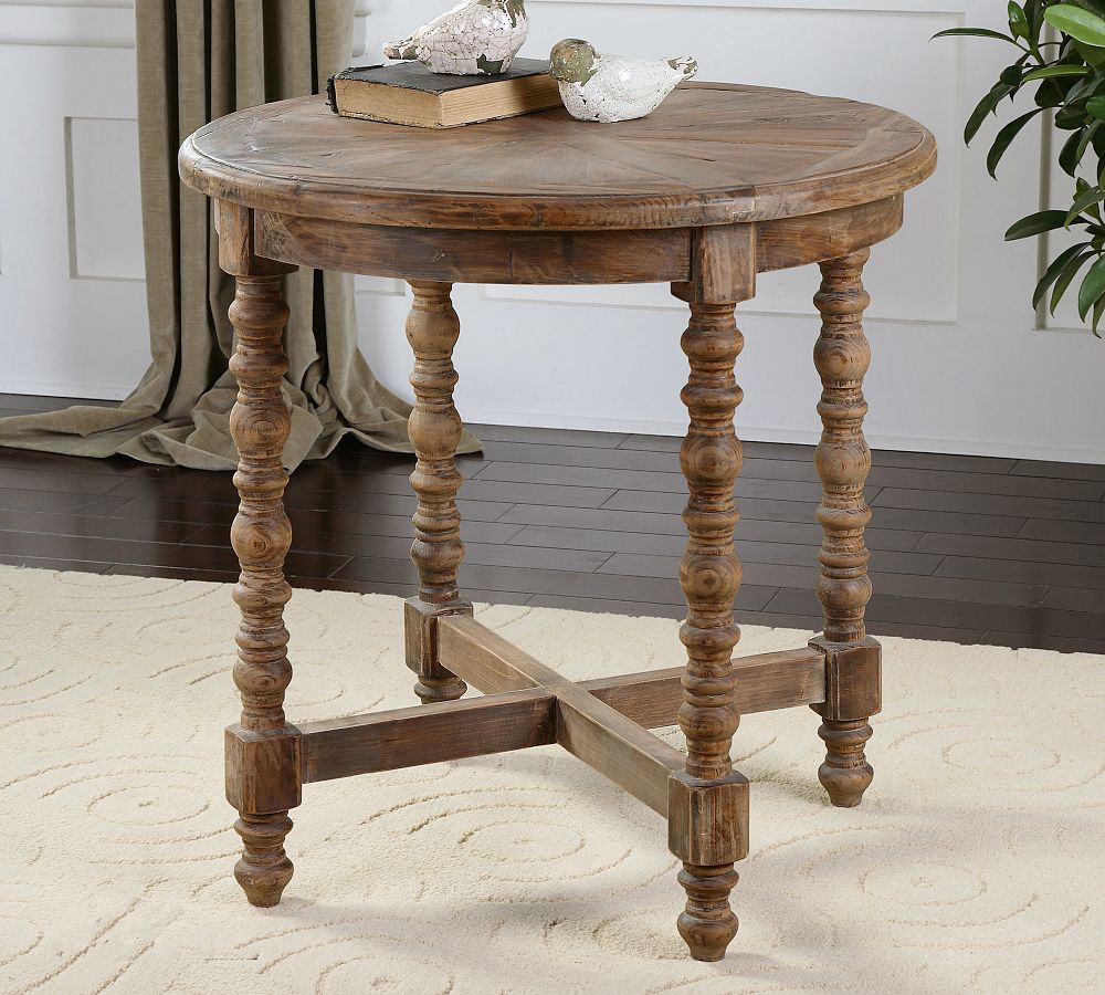 Tresle Round End Table | Pottery Barn