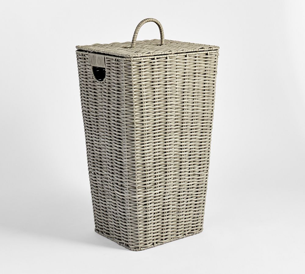 Newport Handwoven Lidded Hamper | Pottery Barn