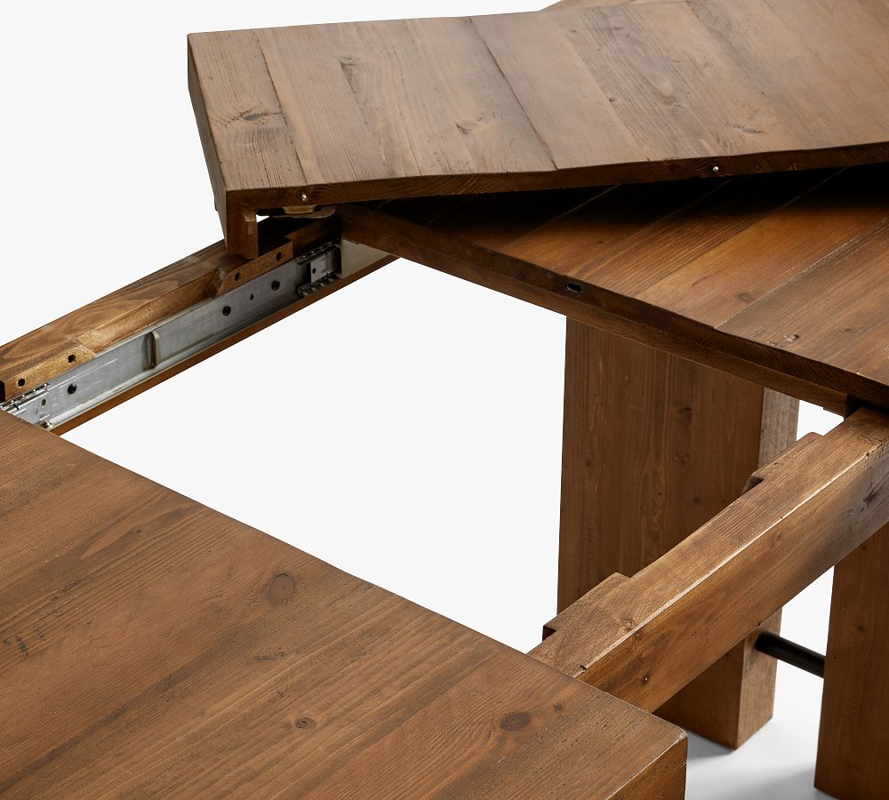 North Reclaimed Wood Extending Dining Table | Pottery Barn