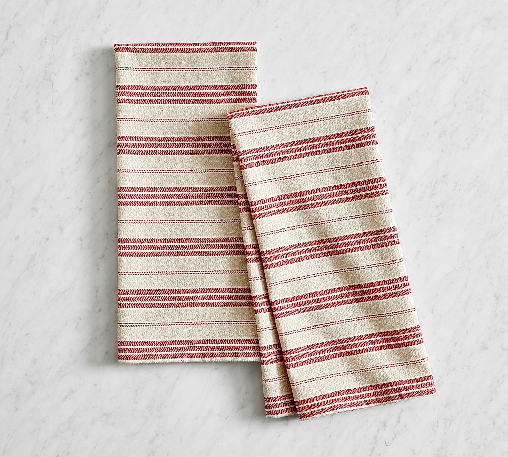 Colette Stripe Tea Towels - Set of 2 | Pottery Barn