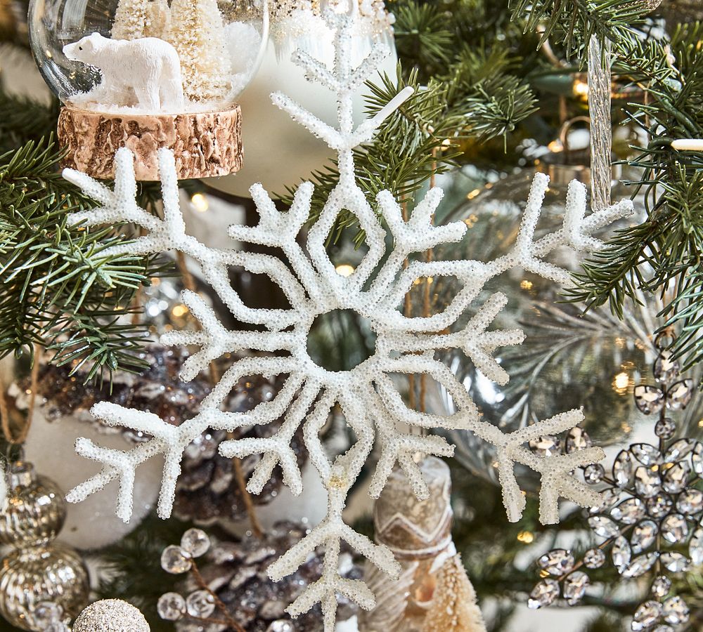 Glitter Snowflake Ornament | Pottery Barn