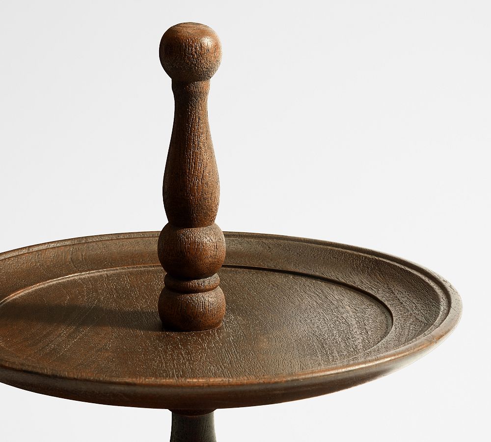 Turned Wood Tiered Stand | Pottery Barn