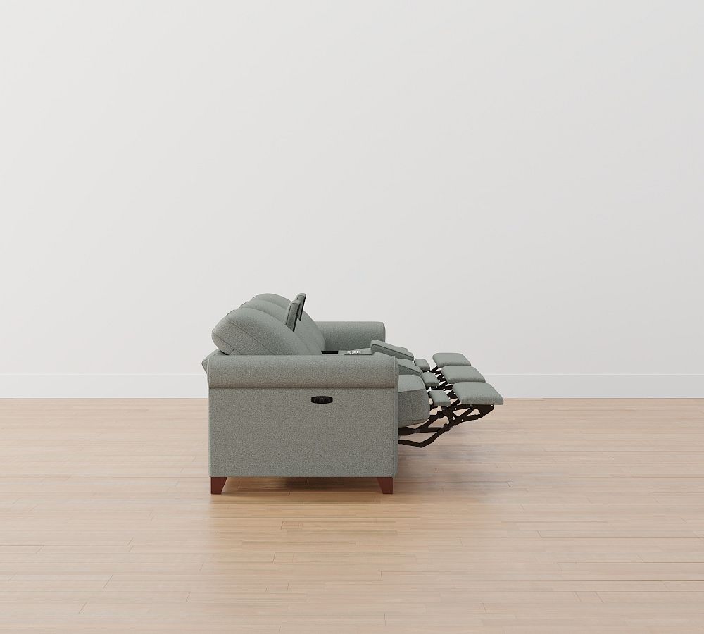 Cameron Roll Arm Upholstered Power Reclining Sofa | Pottery Barn