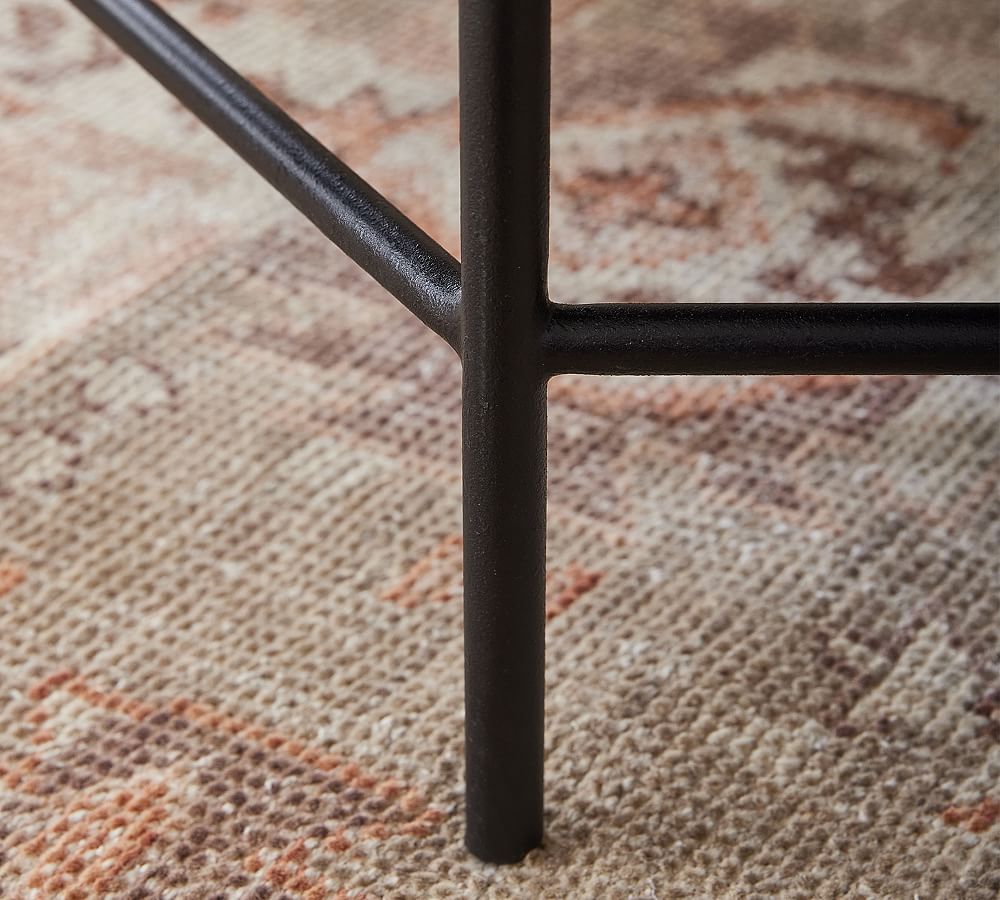 Maison Leather Backless Bench | Pottery Barn