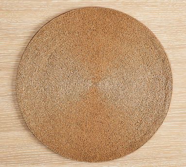 Beaded Cotton Round Placemats | Pottery Barn