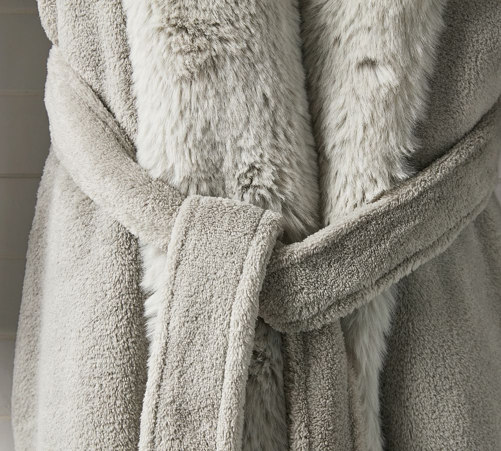 Alpine Faux Fur Robe Pottery Barn