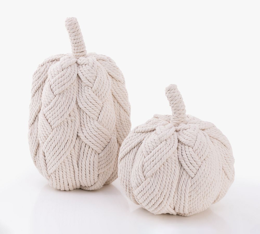 Rope Braided Pumpkins | Pottery Barn