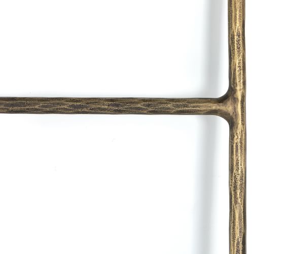 Antique Leaning Brass Ladder Rack | Pottery Barn