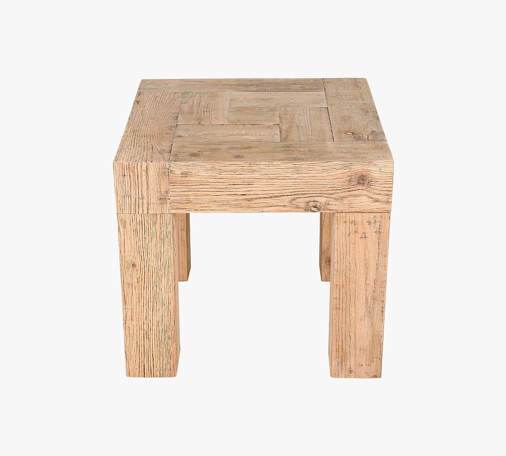 Finnegan Square Reclaimed Wood Side Table | Pottery Barn