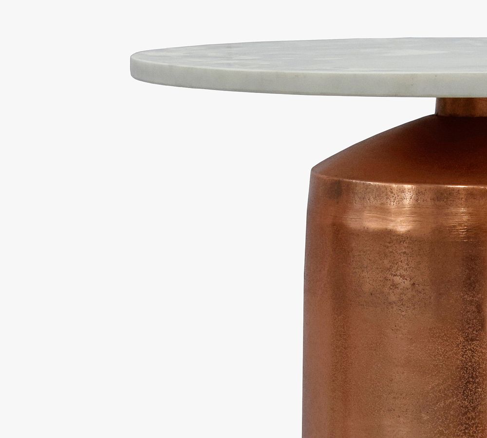 Davis Round Marble Accent Table | Pottery Barn